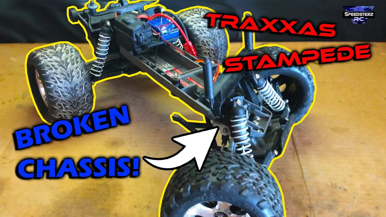 Traxxas Stampede BROKEN CHASSIS! How to fix it - YouTube