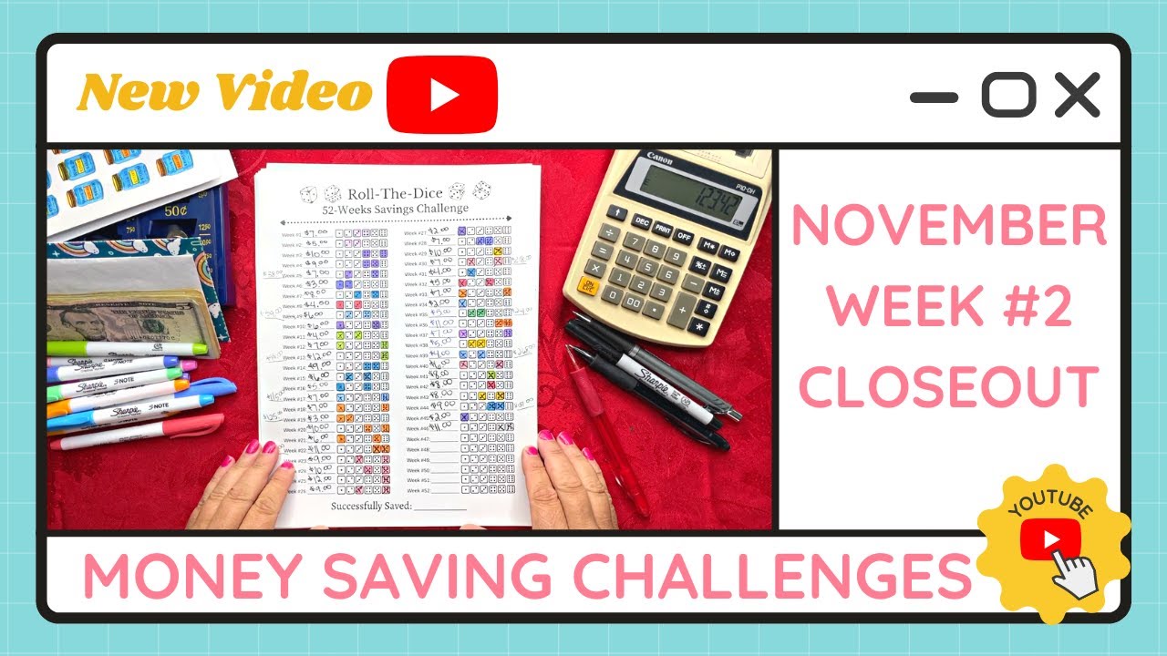 Money Saving Challenges - November Week #2 CLOSEOUT - TracEy Monster ...