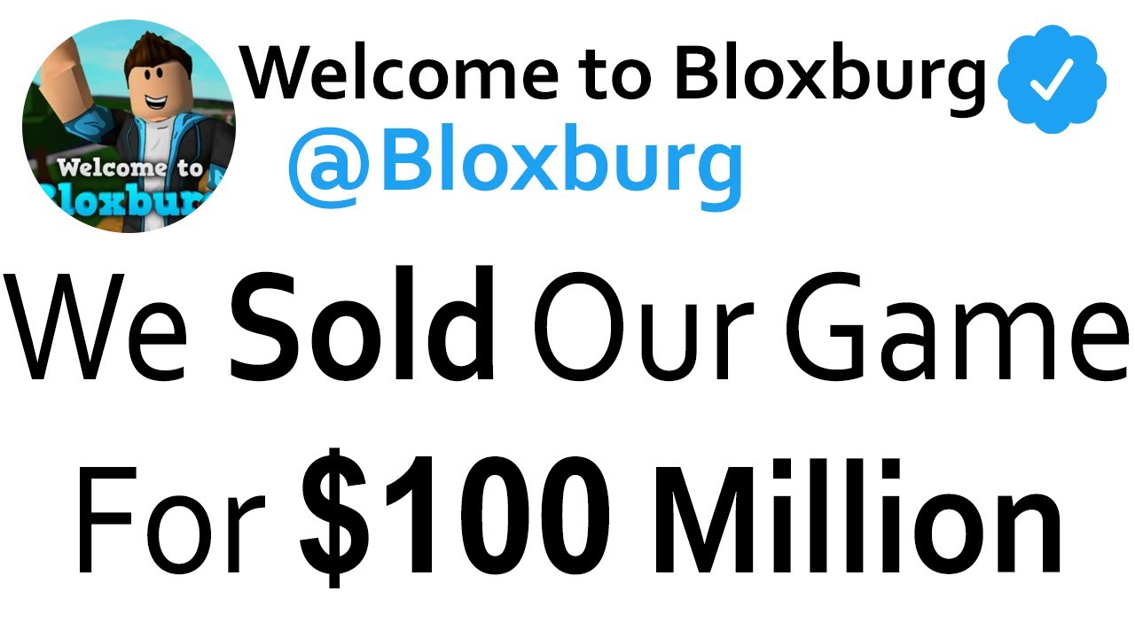 Roblox Game Got SOLD For 100 Million YouTube