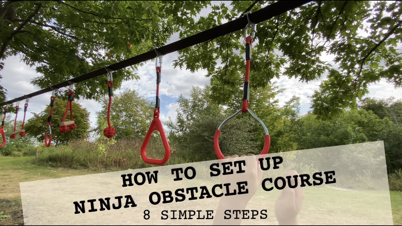 HOW TO SET UP A NINJA OBSTACLE COURSE | RunningPiggy.com - YouTube