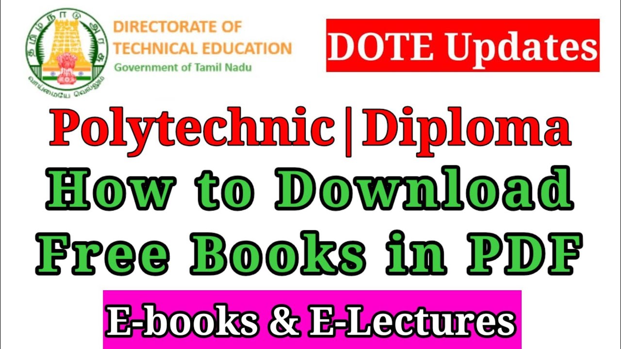 How to Download Diploma Books in online| Diploma students E books & E ...