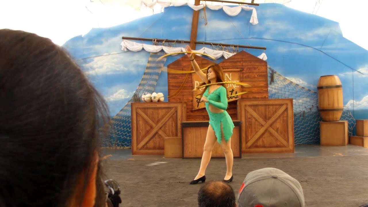 Hula Hoop Queen Angel Calalas at Ocean Adventure 2019 - YouTube