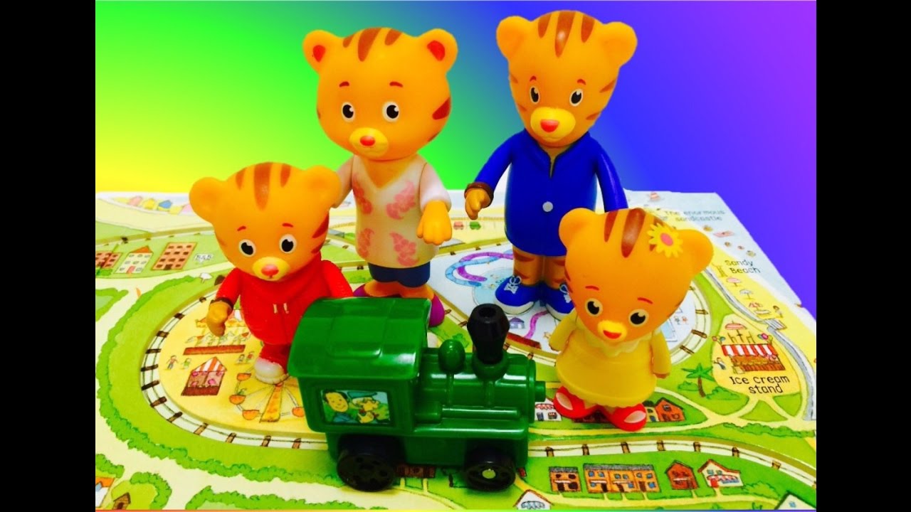 DANIEL TIGER and Toy Wind Up Train Book! - YouTube