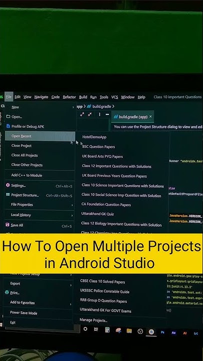 How to open multiple projects in android studio | #shorts | # ...