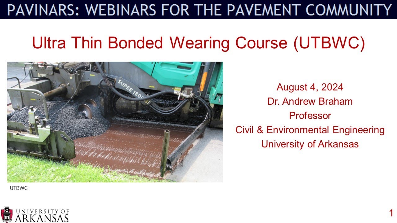 Pavinar: Ultra Thin Bonded Wearing Course (UTBWC) - YouTube