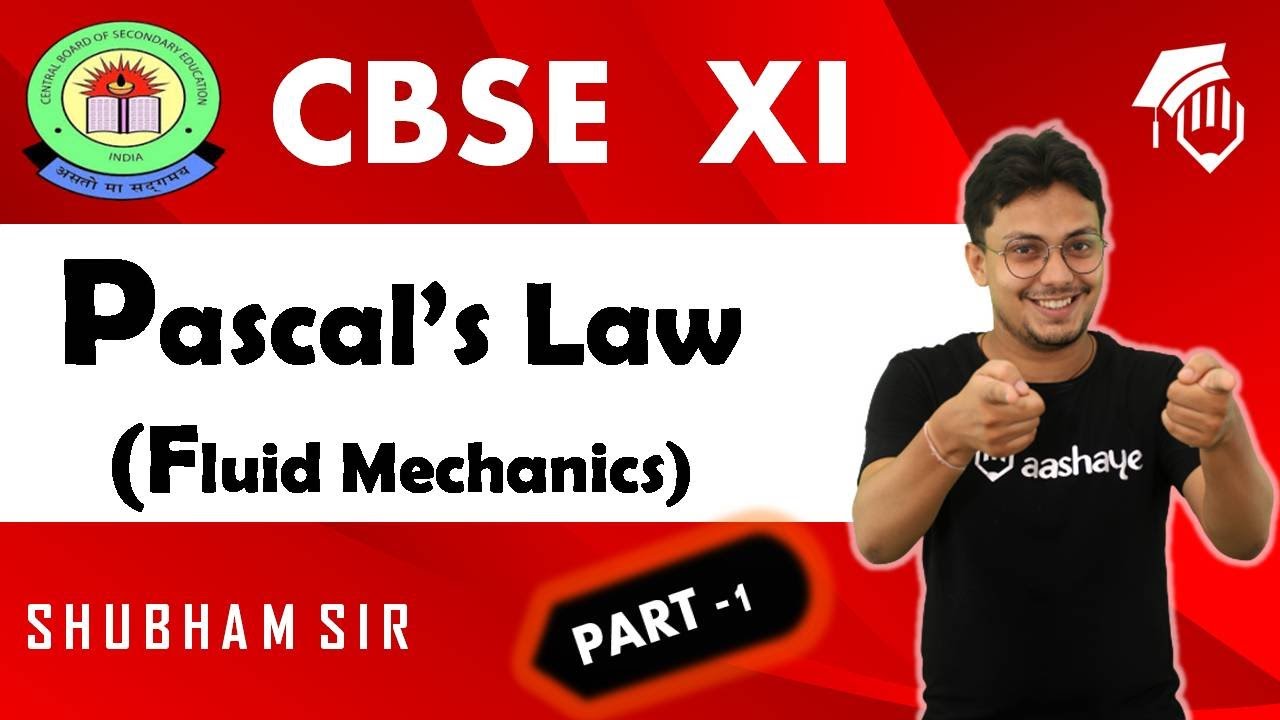 PASCAL'S LAW || FLUID MECHANICS || PART 1 || CLASS XI || PHYSICS ...