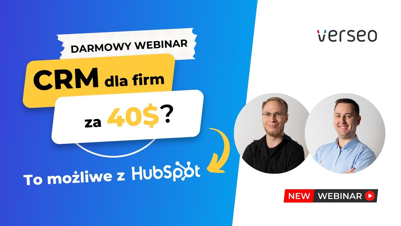 Darmowy webinar Verseo: System CRM dla firmy za 40$? To możliwe z ...