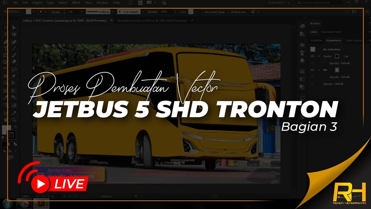 Proses Pembuatan Vector Jetbus 5 SHD Tronton (bagian 3) - YouTube