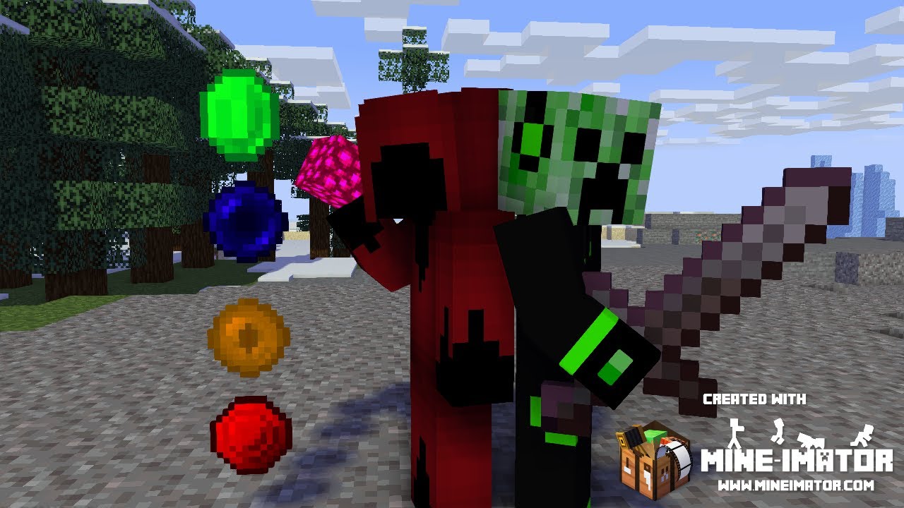 (Black and Blue) Shadow Creeper vs Dark Control (An Original Minecraft ...