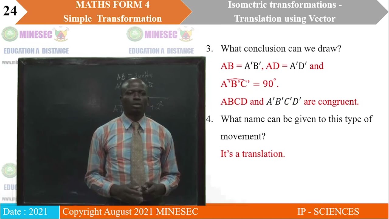 IP-SC Math Form 4 Lesson 26 Isometric transformations - Translation ...