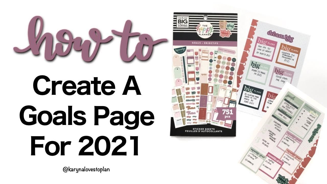 How To Make A Goals Page - YouTube
