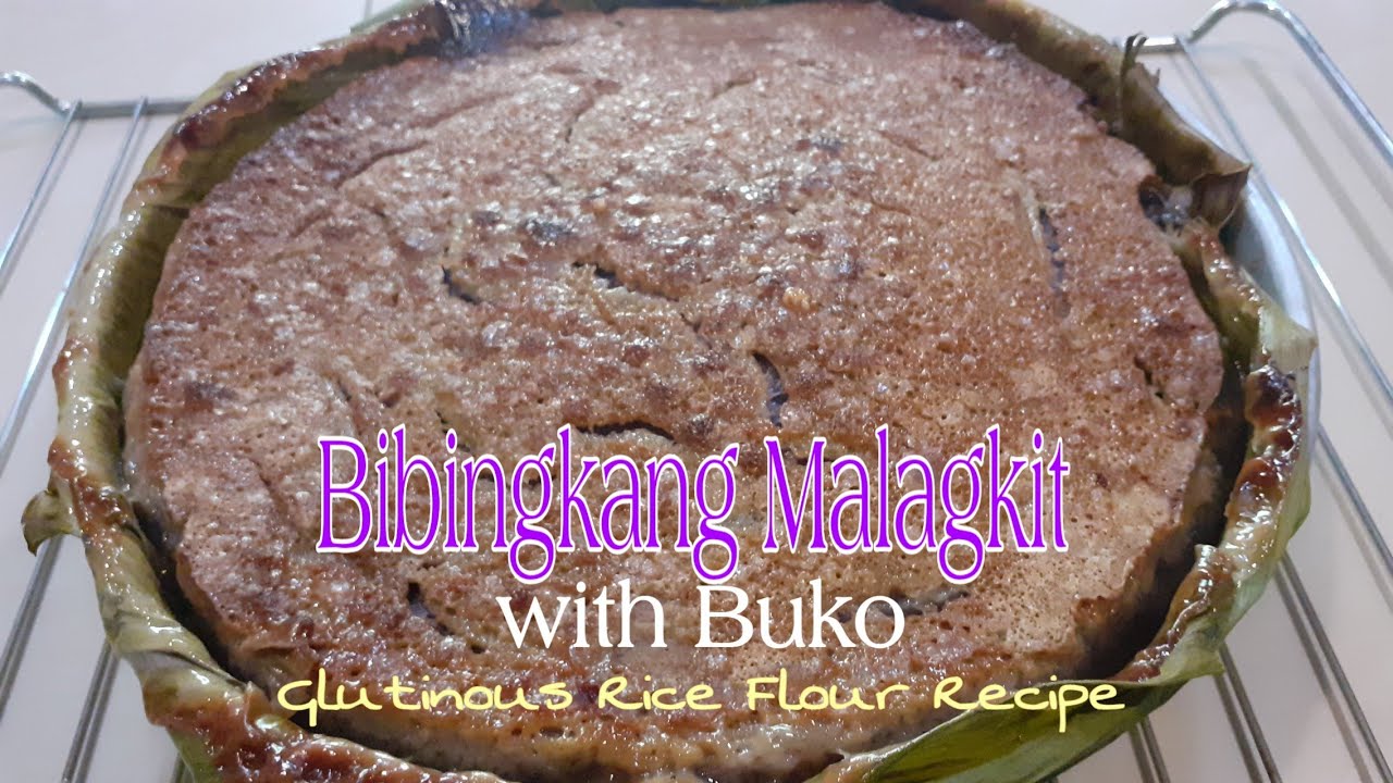 Bibingkang Malagkit with Buko/Sticky Rice Flour Cake - YouTube