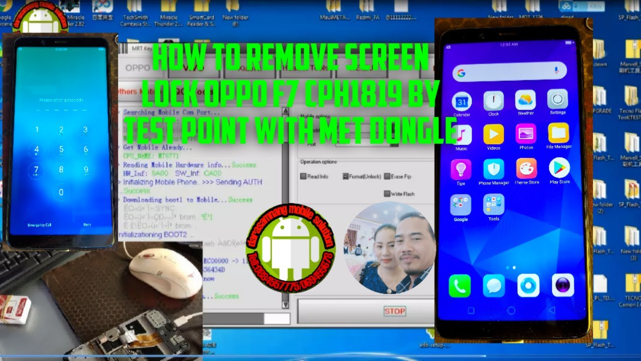 how to unlock/remove passcode/password/screen lock oppo F7 cph1821 by ...