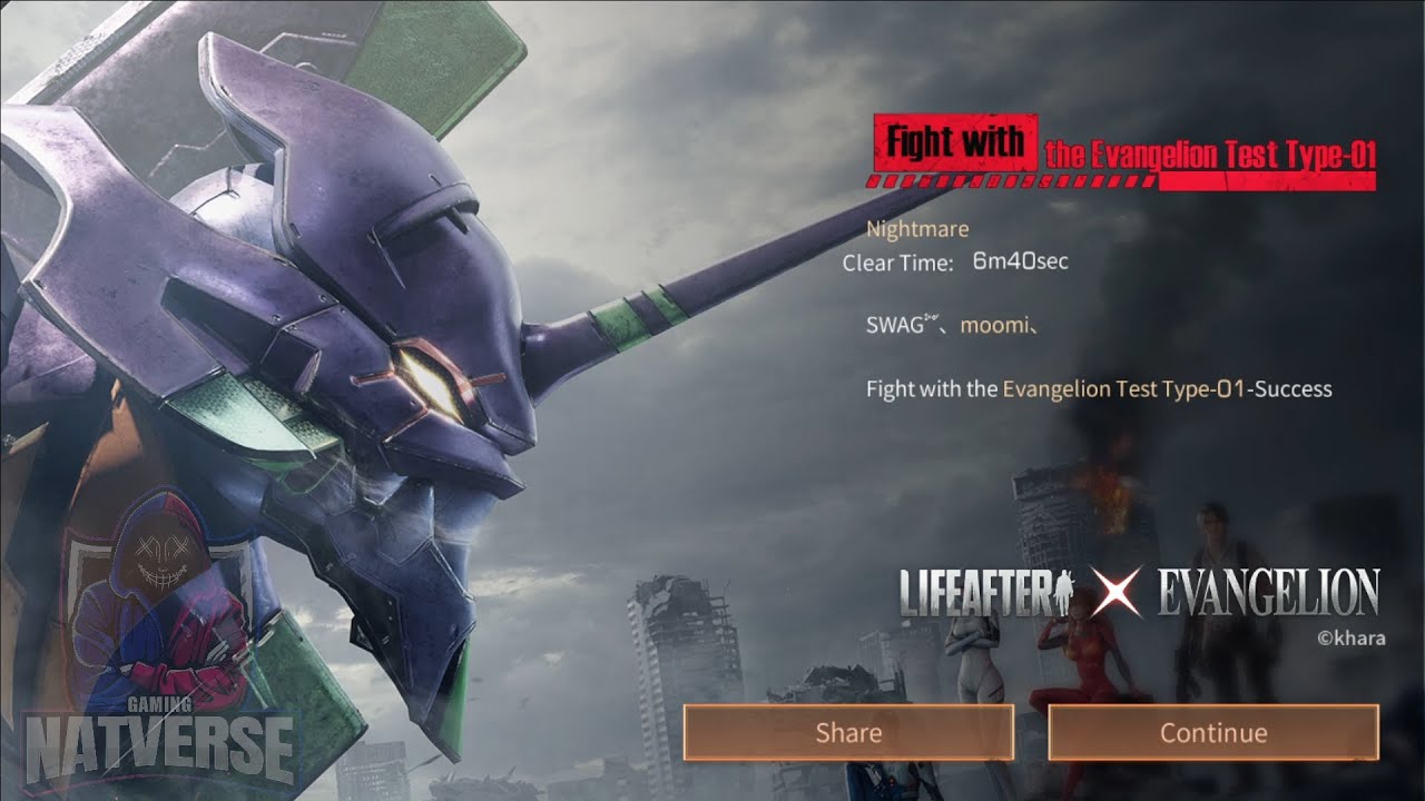 [LIFEAFTER x EVANGELION] - FIGHT WITH THE EVANGELION TEST TYPE-01 - YouTube