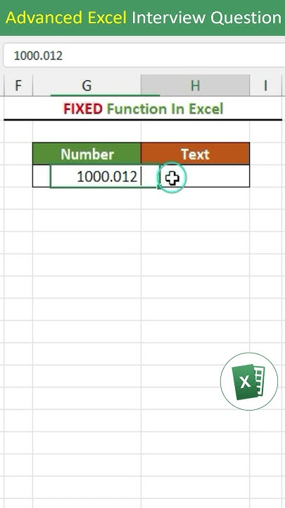 FIXED function in excel | FIXED formula in excel | excel interview questions excel tips and ...