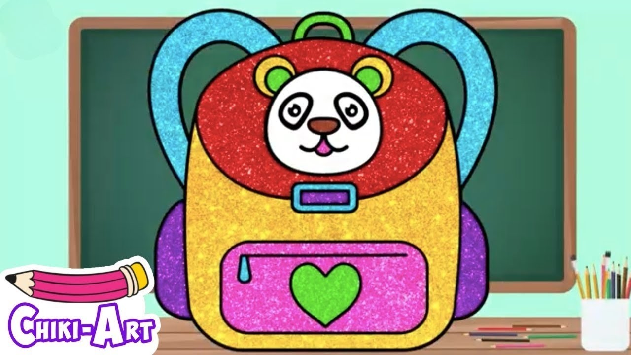 How to Draw a Backpack 🎒 | Easy Drawing for Kids | Chiki Art - YouTube