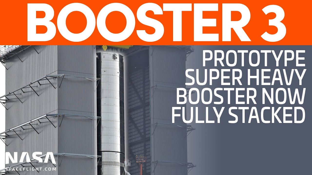 Super Heavy Booster 3 Stacked | SpaceX Boca Chica - YouTube