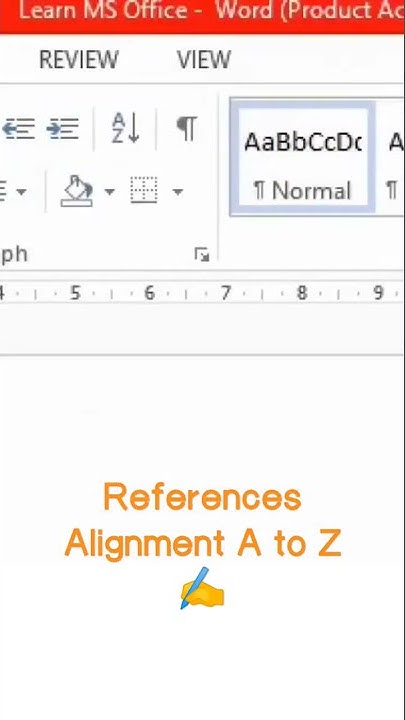 #shorts MS Word Reference Alignment A to Z #msoffice #references # ...