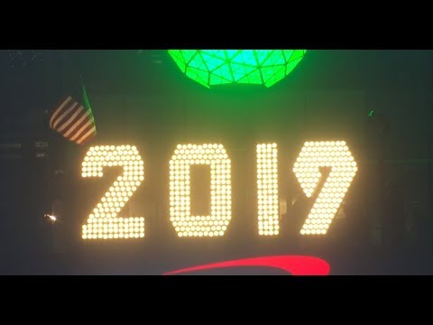 2018-2019 New York City Times Square Ball Drop (clean feed)