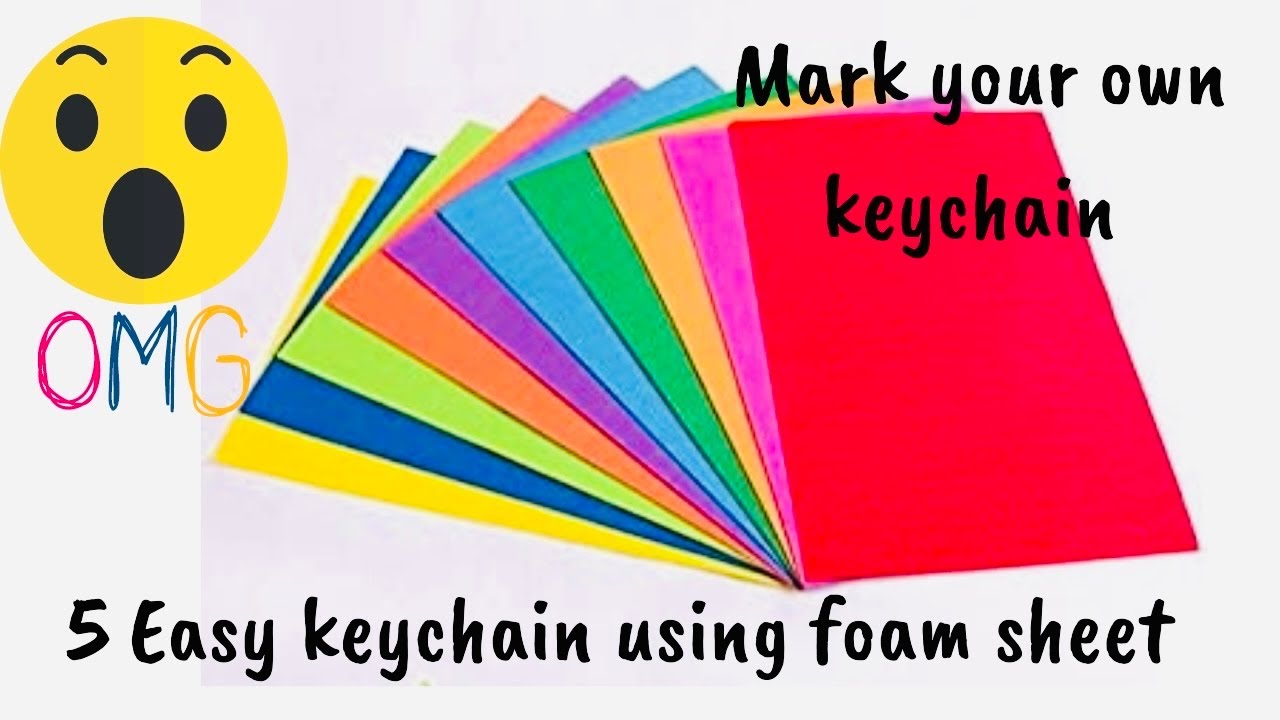 5 Easy keychain using foam sheet/diy key chain/foam sheet crafts/art ...