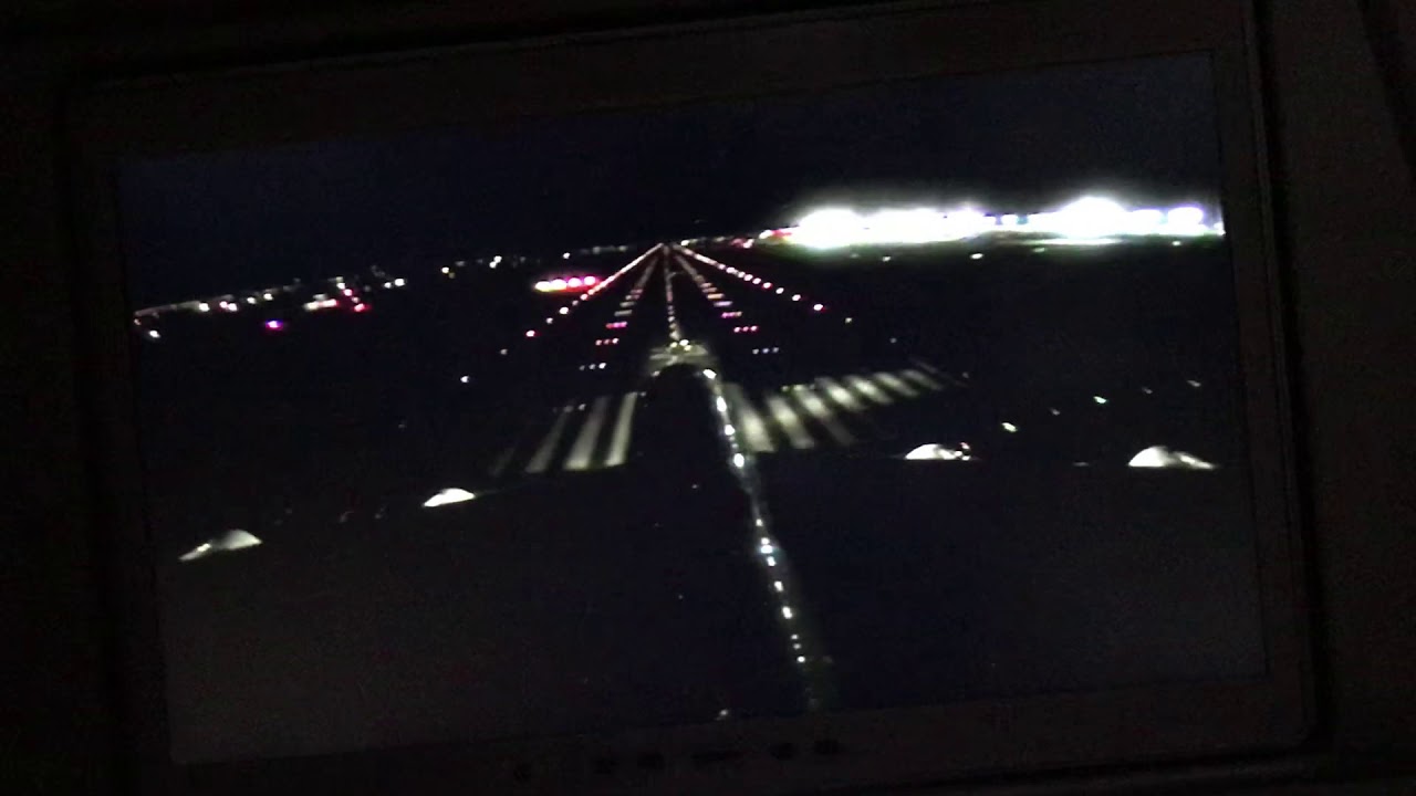 2019.07.03 Emirates Airbus A380 camera view take-off from Taipei to ...