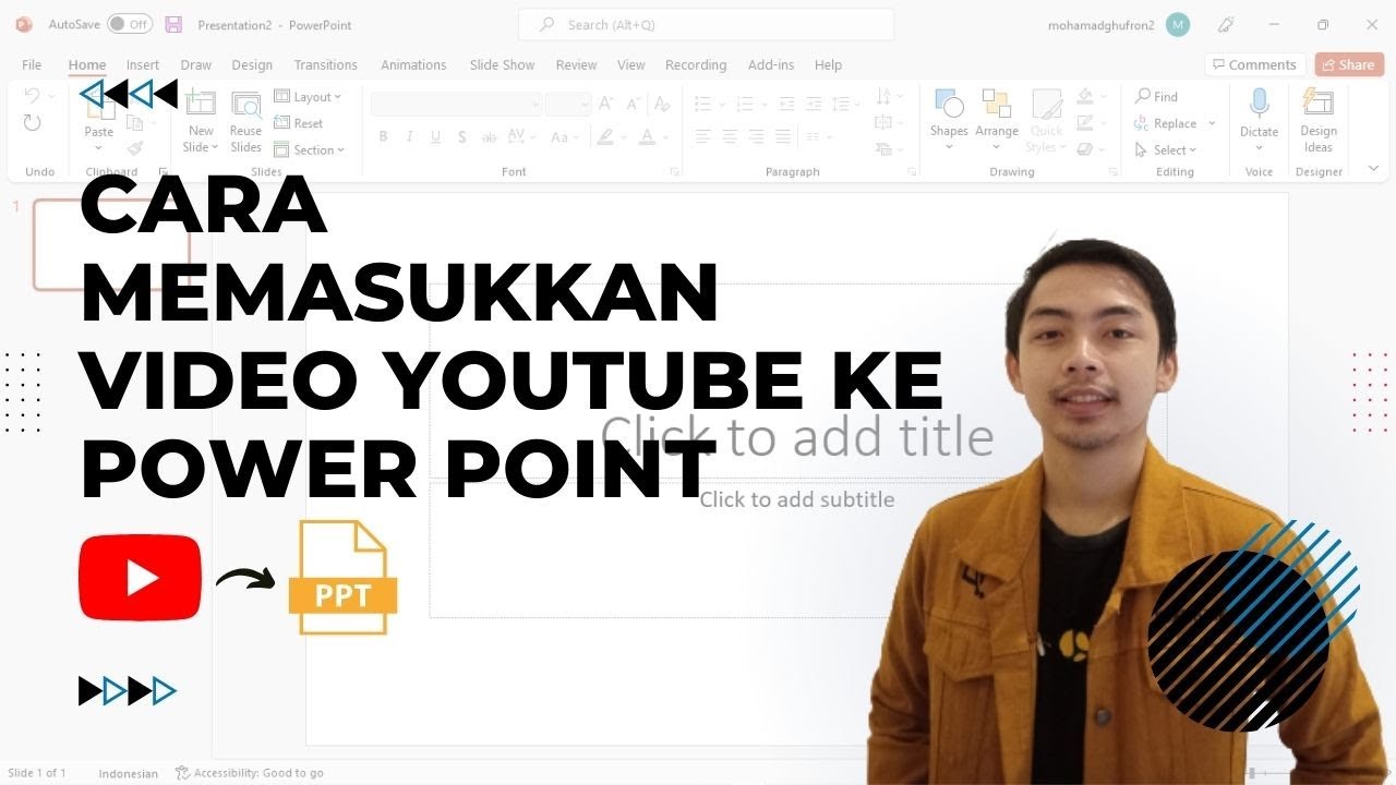 TRIK MENAMBAHKAN VIDEO YOUTUBE KE SLIDE POWER POINT (PPT) - YouTube