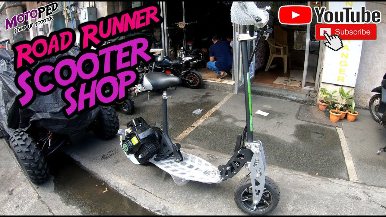 MotoPed Road Runner Scooter Shop - YouTube