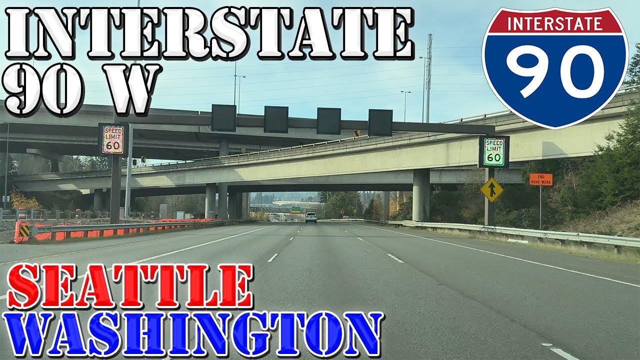 I-90 West - Seattle - Washington - 4K Highway Drive - YouTube
