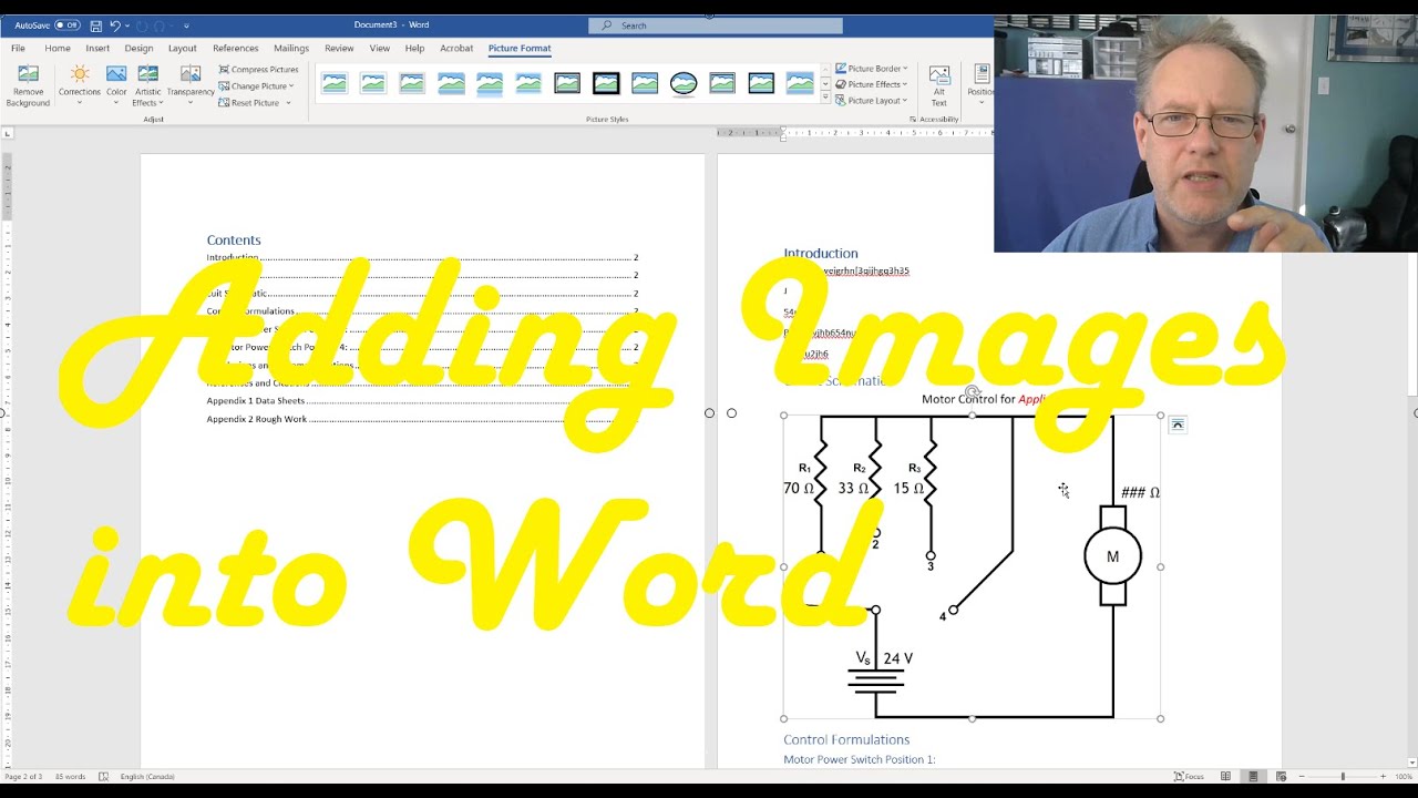Inserting an Image into a Word Document - YouTube