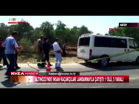 ALTINÖZÜ'NDE İNSAN KAÇAKÇILARI JANDARMAYLA ÇATIŞTI