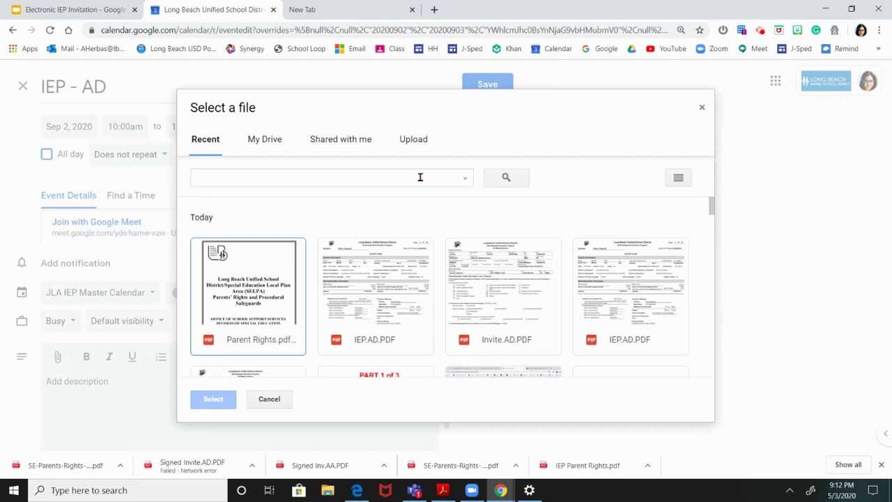 How to Set Up Electronic IEP Google Meet Invitation- Part 3 - YouTube