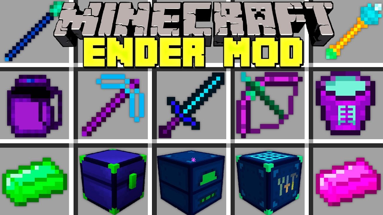 Minecraft ENDER MOD l NEW ENDER DIMENSION AND DRAGONS! l Modded Mini ...