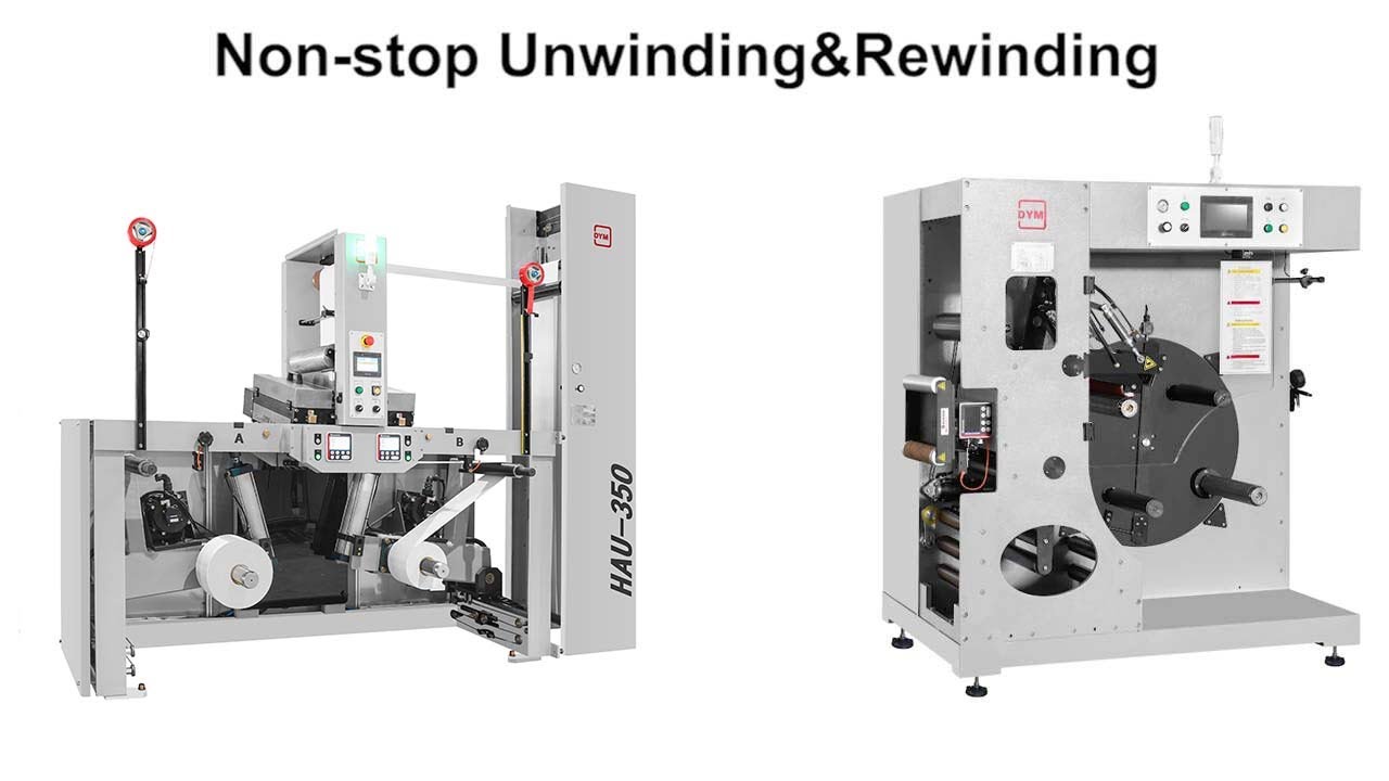 HAU SAC Automatic Butt Splicer&Turret Rewinder - YouTube