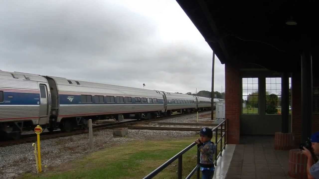 2014 01 09 Amtrak Silver Star Train 91 Going West Into Tampa in Plant ...