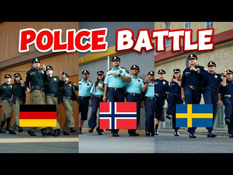 🇩🇪🇳🇴🇸🇪 Police from Germany, Norway & Sweden Dance to “Blurred Lines” | Fitness Meets Education!