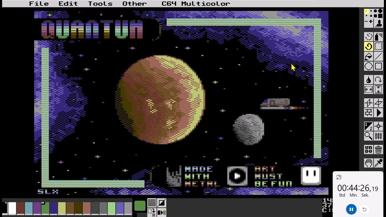 45Mins - C64 Multipaint pictures - YouTube
