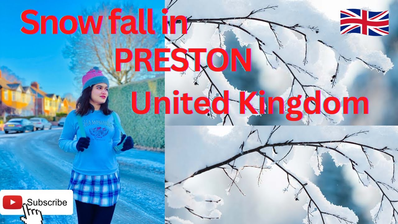 Snow fall in Preston United Kingdom - YouTube