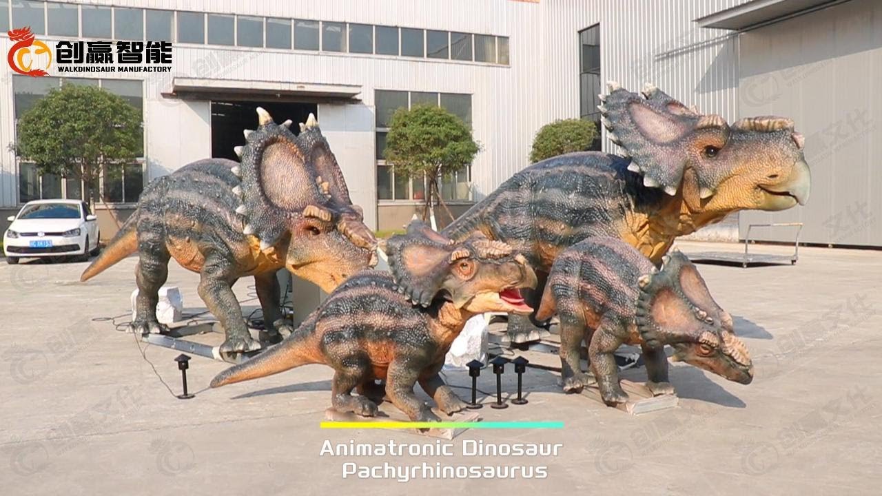 Late Cretaceous Pachyrhinosaurus Animatronic Dinosaur # ...