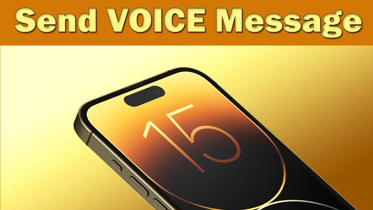 How to send voice message on iPhone 15 Pro Max - YouTube
