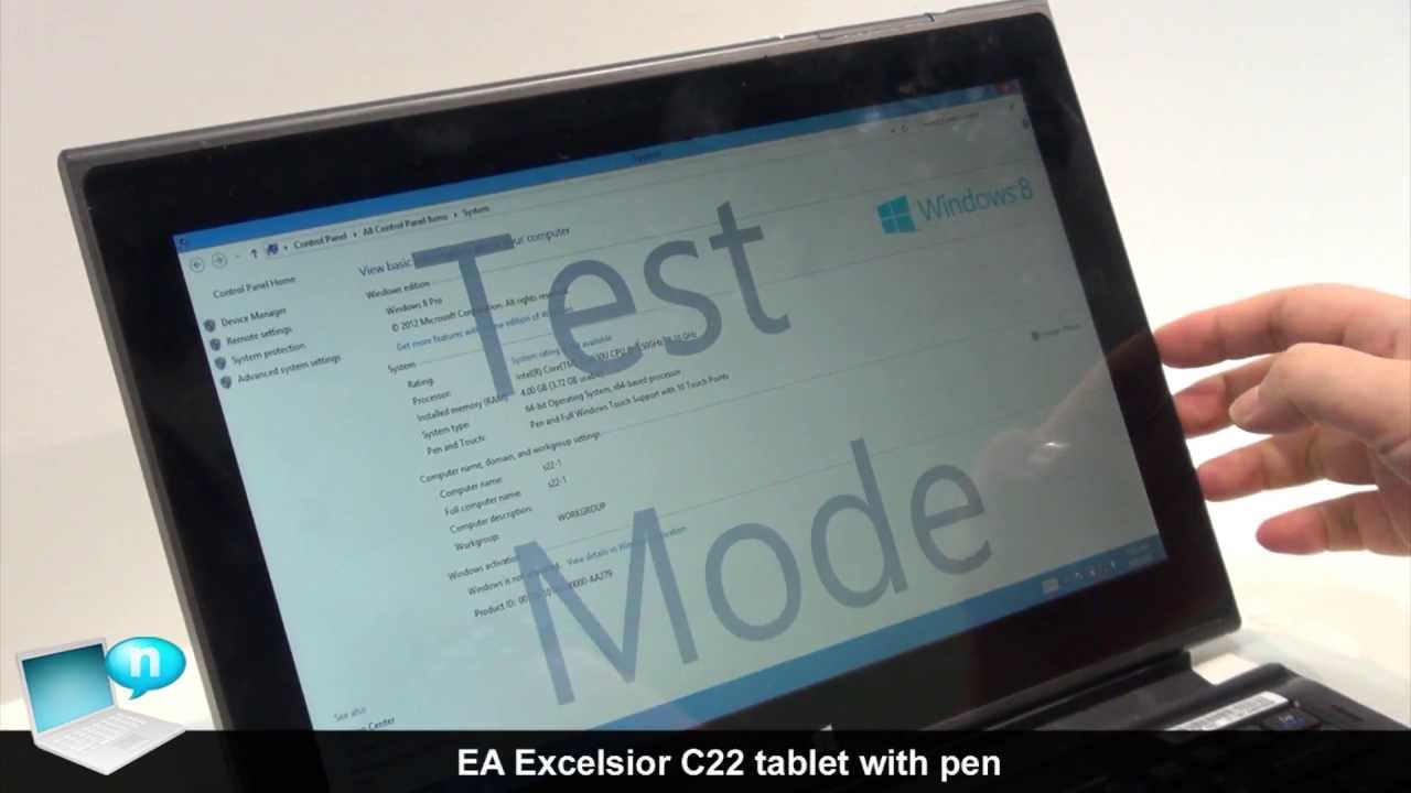 EA Excelsior C22 tablet Surface Pro like - YouTube