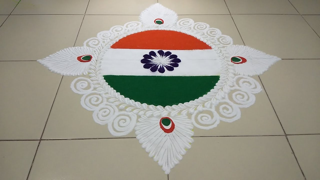 26 january ki rangoli | Republic Day Rangoli 2023 | 26 January Rangoli ...