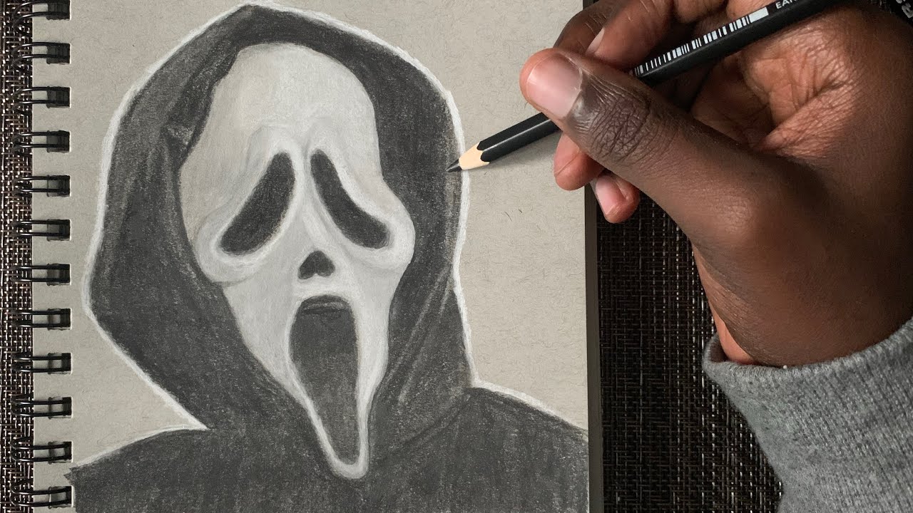 Drawing Ghost Face | SCREAM!!! 👻 - YouTube