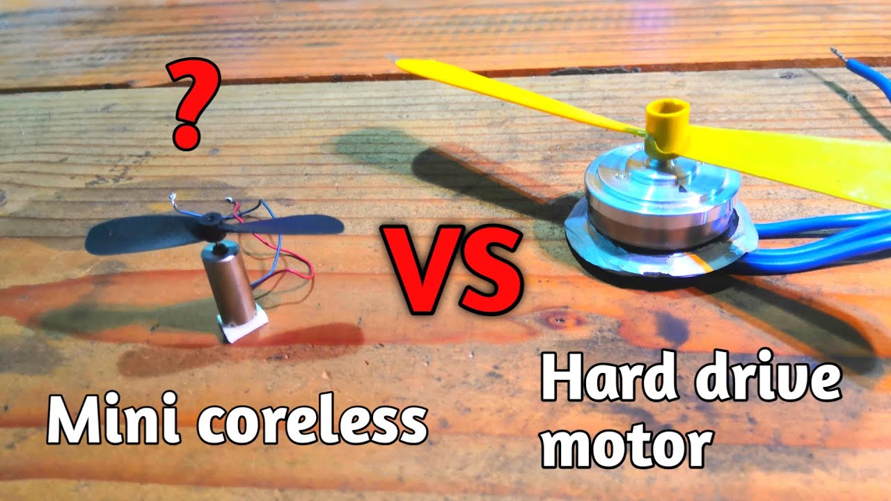 Mini Coreless Drone Motor VS Hard drive Motor!! - YouTube