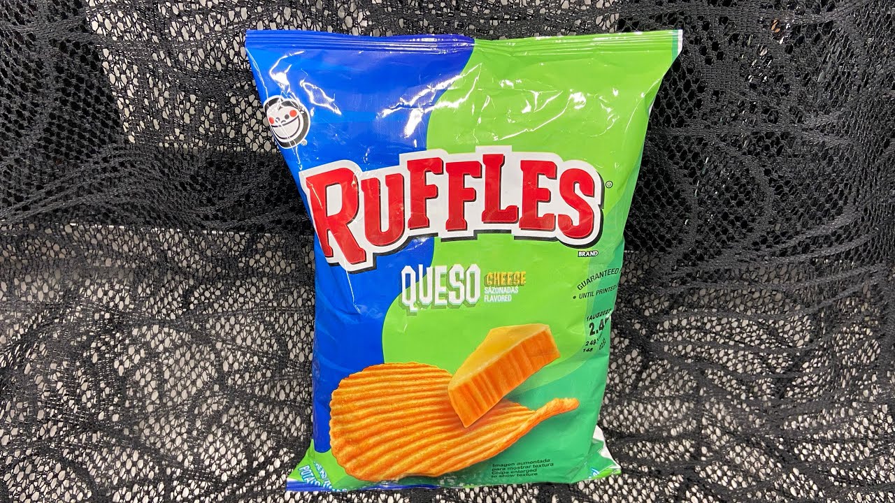Ruffles Queso flavor Chips! We took a bet on this one…#snackreviews # ...