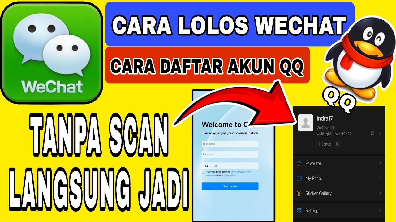 TERBAARUU!! CARA DAFTAR WECHAT DENGAN NOMOR TANPA SCAN NO BARCODE ...