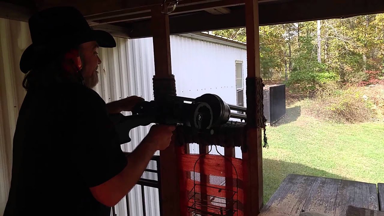 9mm "Gunzilla" Gatlin Gun testfire - YouTube