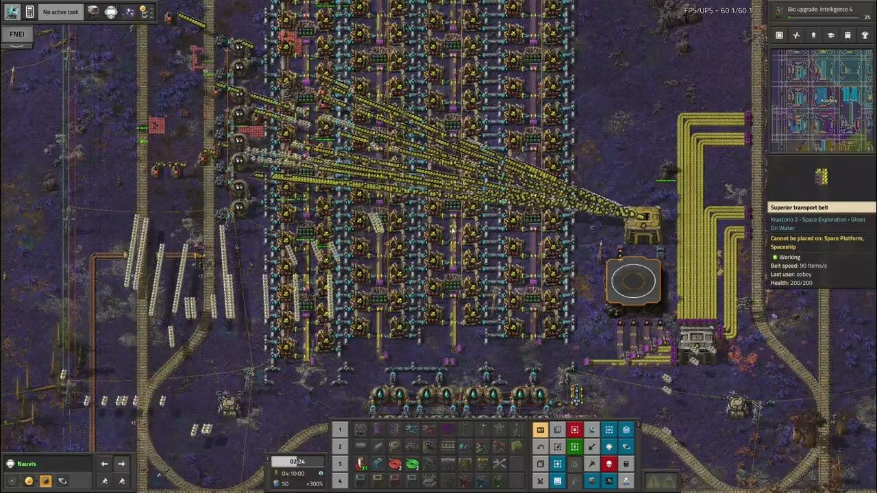 [Factorio] Robots cleaning up a rocket crash - YouTube