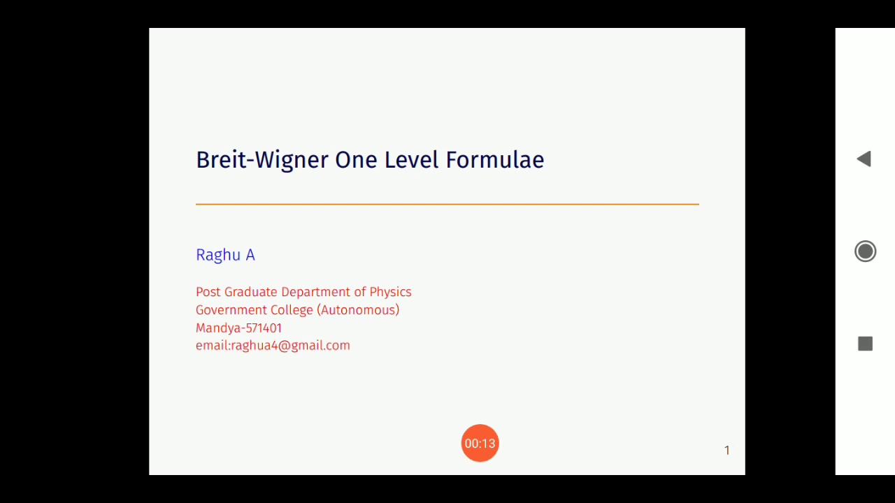 Breit Wigner resonance formulae - YouTube