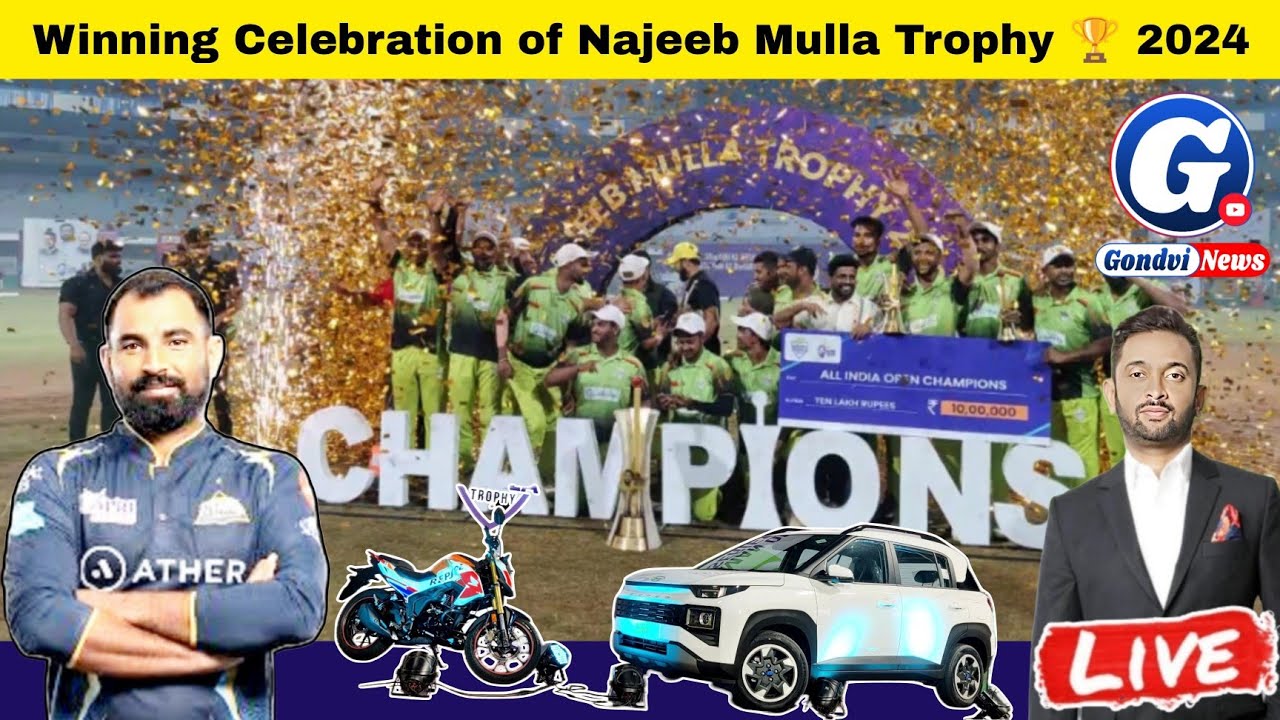 Live Winning Celebration of Najeeb Mulla trophy tennis Cricket match ...
