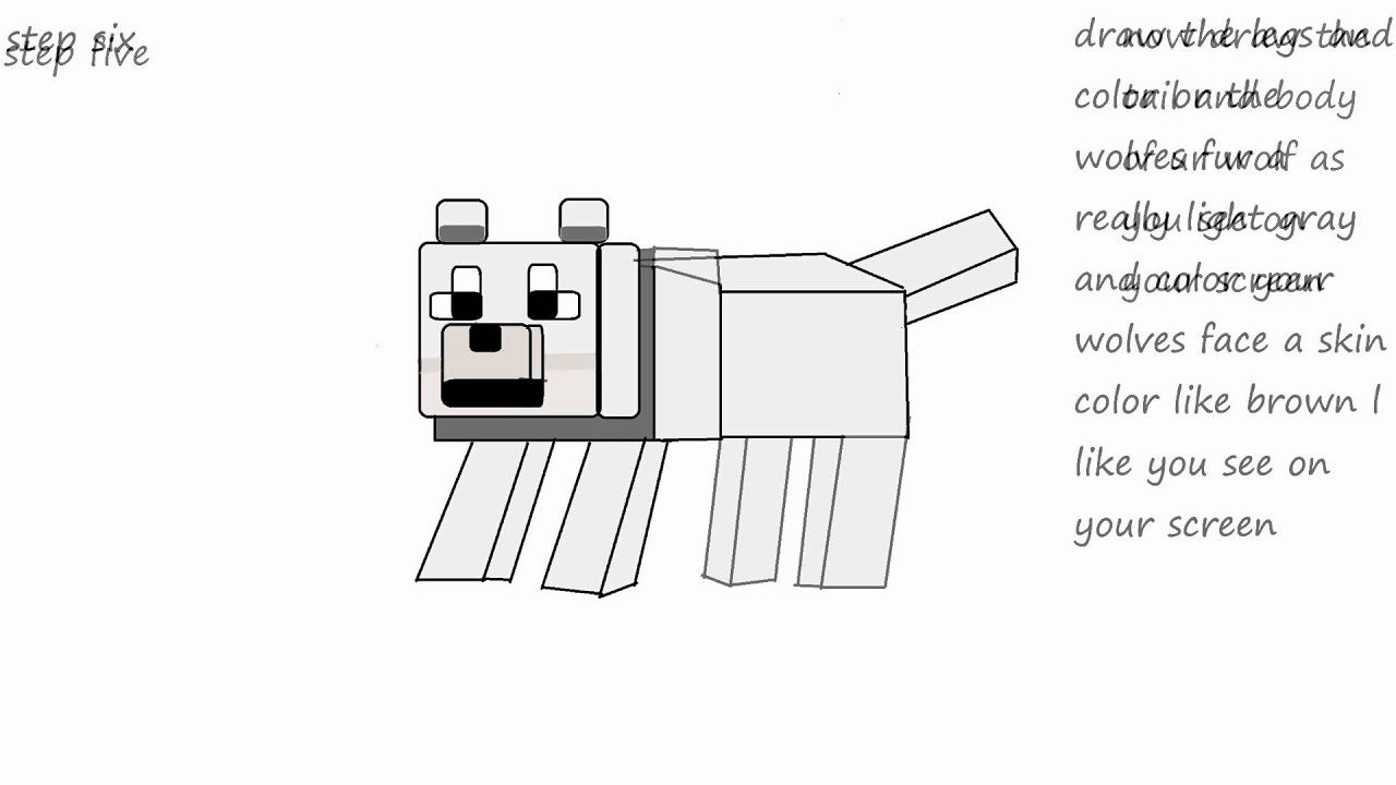 How to draw ep.1 [MineCraft Wolf] - YouTube